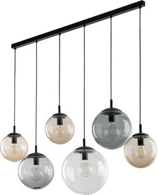 TK Lighting Černý závěsný lustr Esme pro žárovku 6x E27 TK4797