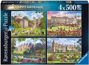 Ravensburger Puzzle Královské rezidence, Velká Británie / 4x500 dílků