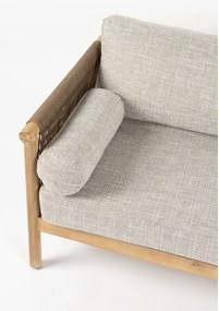 Šedobéžový čalouněný zahradní lounge set pro 3 osoby Oasis – Dutchbone