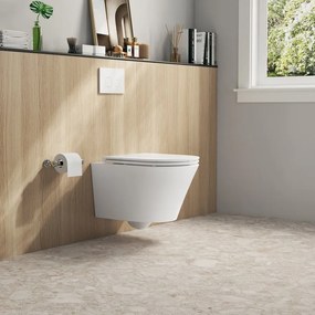 Sapho Paco závěsná wc mísa 36 x 53 cm Vortex Rimless keramika bílá PZ1012V