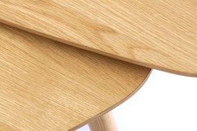 Sada konferenčních stolků Paricia 100 cm přírodní dub
