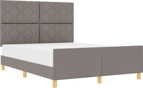 Rám postele s čelo Taupe 140 x 200 cm textil 3344813