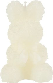 Bílá růžičková svíčka ve tvaru králíčka Rabbi Rose - 7*7*12 cm/ 8h