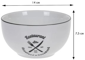 Bílá porcelánová mísa- Restaurant 14cm