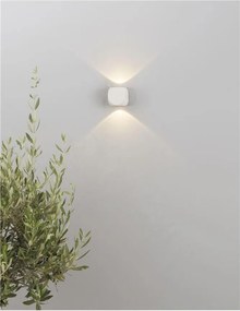 NV 9226217 Venkovní nástěnné svítidlo ZARI bílý hliník a sklo Cree LED 2x2W 3000K 100-240V 2x38st. IP54 světlo ve dvou směrech - NOVA LUCE