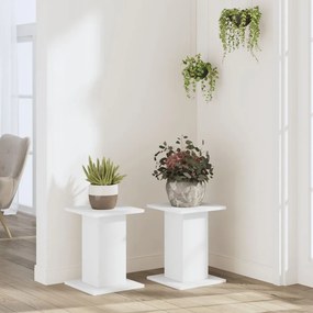Stojany na rostliny 2 ks bílé 30 x 30 x 40 cm kompozitní dřevo 3307846