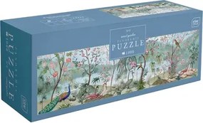 INTERDRUK Panoramatické puzzle Secret Garden: Ptačí svět / 1000 dílků