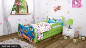 Dětská postel Dream vzor 28 180x90 cm zelená