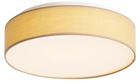Chytré stropní svítidlo béžové 35 cm vč. LED a dálkového ovládání - Flat Drum