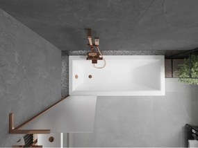 Mexen Next L, 1-křídlová vanová zástěna 50 x 150 cm, 6mm sklo námraza, růžové zlato profil, 895-050-000-03-30-60