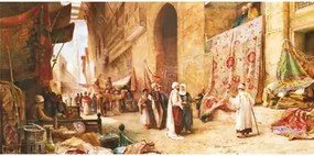 ANATOLIAN Panoramatické puzzle Prodej koberců v Káhiře / 1500 dílků /