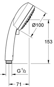 GROHE 27575002 - Ruční sprcha TEMPESTA COSMOPOLITAN 100 4” lesklý chrom