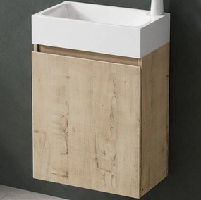 Design LED koupelnová skříňka s umyvadlem DOPORRO PISA 2 vel.45cm WHITE Barva: eiche steirling