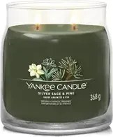 Yankee Candle Signature Silver Sage  Pine 368g - svíčka střední 2 knot