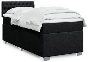 Box spring postel s matrací černá 90x200 cm textil 3288080