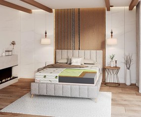 Zdravotní pěnová matrace SAVONA ALOE VERA 140x200 cm paměťová pěna i HR studená pěna