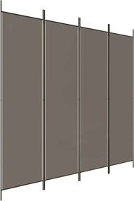 vidaXL 4dílný paraván 200x200 cm textil [350182] Barva: Bílá