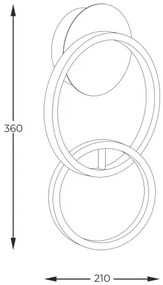 Designové nástěnné svítidlo Rando