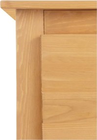 Šatní skříň z borovicového dřeva se zrcadlem v přírodní barvě 120x170 cm Bertram – Støraa