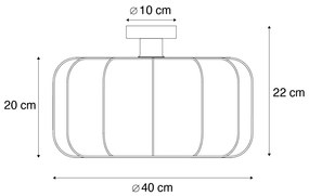 Japandi stropní svítidlo bílé 40 cm - Madleine
