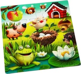 Puzzlika 12985 Oblíbená zvířátka 3 v 1 - puzzle 3 obrázky / 50 dílků /