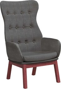 Relaxační židle tmavě šedá textil 341269
