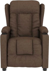 Masážní křeslo hnědé textil 339062