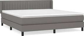 Box spring postel s matrací tmavě šedá 160x200 cm textil 3129882