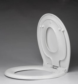 Aqualine, Dětské WC sedátko integrované do klasického WC sedátka, Soft Close, bílá, FS125