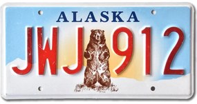 Americká SPZ Alaska Grizzly Bear JWJ 912
