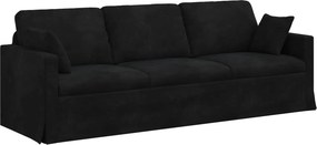 Set pohovek 2 ks Černá samet 3407631
