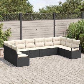 Set pohovek 10 ks Černá polyratan 3346557