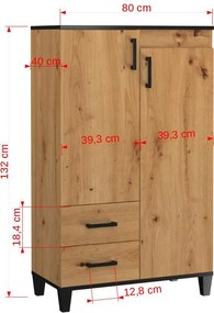 ADRK Furniture Skříňka POLA 15 ADRK-WA-POL-15-ART
