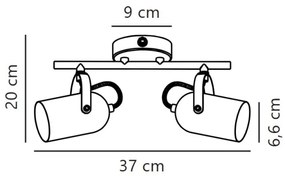 Nordlux - Bodové svítidlo LOTUS 2xE14/40W/230V