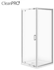 CERSANIT sada B153: sprchový kout ARTECO 90x90x190 cm, průhledný, chrom + slim vanička TAKO, S601-116