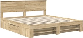 Rám postele s čelo Sonoma dub 180 x 200 cm Kompozitní dřevo 3408734