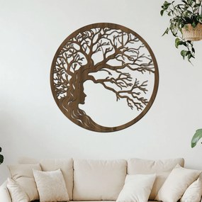 dřevo života Dřevěný strom VĚDOMÍ na zeď Zvolte rozměr (cm): 95x95, Zvolte barvu dekoru: Ořech
