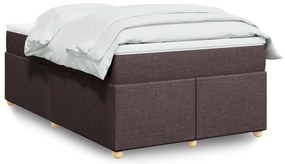 Box spring postel s matrací tmavě hnědá 120x200 cm textil 3285369