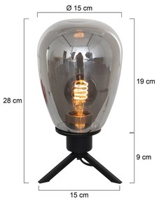 Stolní lampa Reflexion, Ø 15 cm, výška 28 cm
