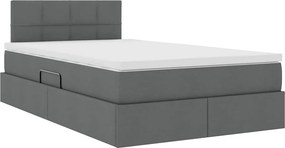Postel s úložným prostorem a matrací Tmavě šedá 120 x 200 cm 3370501