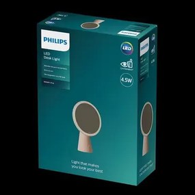 Philips Mirror růžová / Stolní lampička se zrcadlem / USB / 3000-5000K