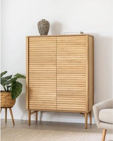 Skříňka v dekoru dubu v přírodní barvě 104,5x144x40 cm Lenon – Kave Home