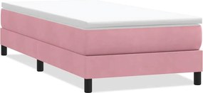 Postel Box Spring bez matrace růžová 80x220 cm samet 3315854