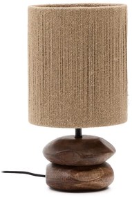 Stolní lampa v tmavě přírodní barvě z masivu akácie (výška 43 cm) Kor – Kave Home