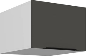 ARIA po | horní skříňka 50 NAGU-36 1F výklopná | 50 cm | HLUBOKÁ | ANTI FINGERPRINT povrch | bílá/šedá grafit