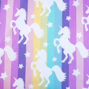 Jerry Fabrics Povlečení fototisk Unicorn Pastel Rainbow 140x200, 70x90 cm