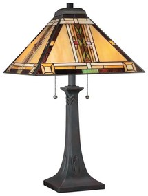 Quoizel QZ-NAVAJO-TL-VB - Stolní lampa Tiffany NAVAJO 2xE27/60W/230V