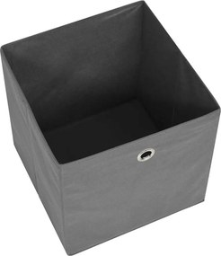 Úložné boxy 4 ks netkaná textilie 32 x 32 x 32 cm šedé 245747