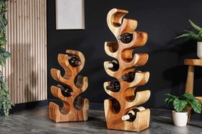 Designový stojan na víno ze suarového dřeva Arte 80cm