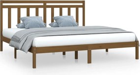 Rám postele medově hnědý masivní dřevo 200 x 200 cm 3105273